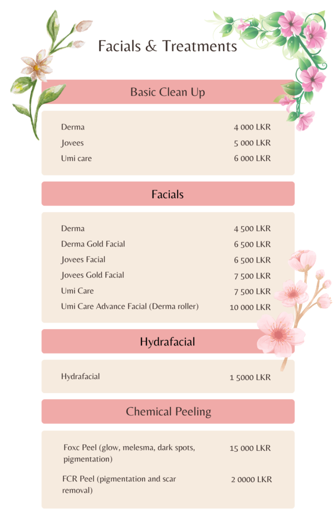Services & Treatments - MIRA Cosmetics by Nawaloka Medicare